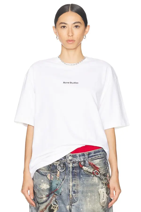 Acne Studios T Shirt In Optic White - 42% Off | Editorialist